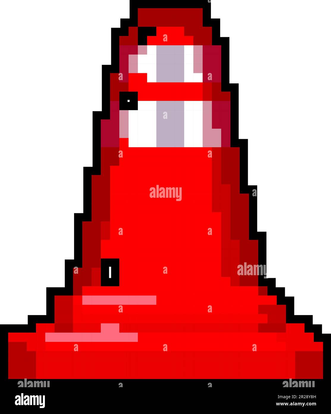 traffic road barrier game pixel art vector illustration Stock Vector ...