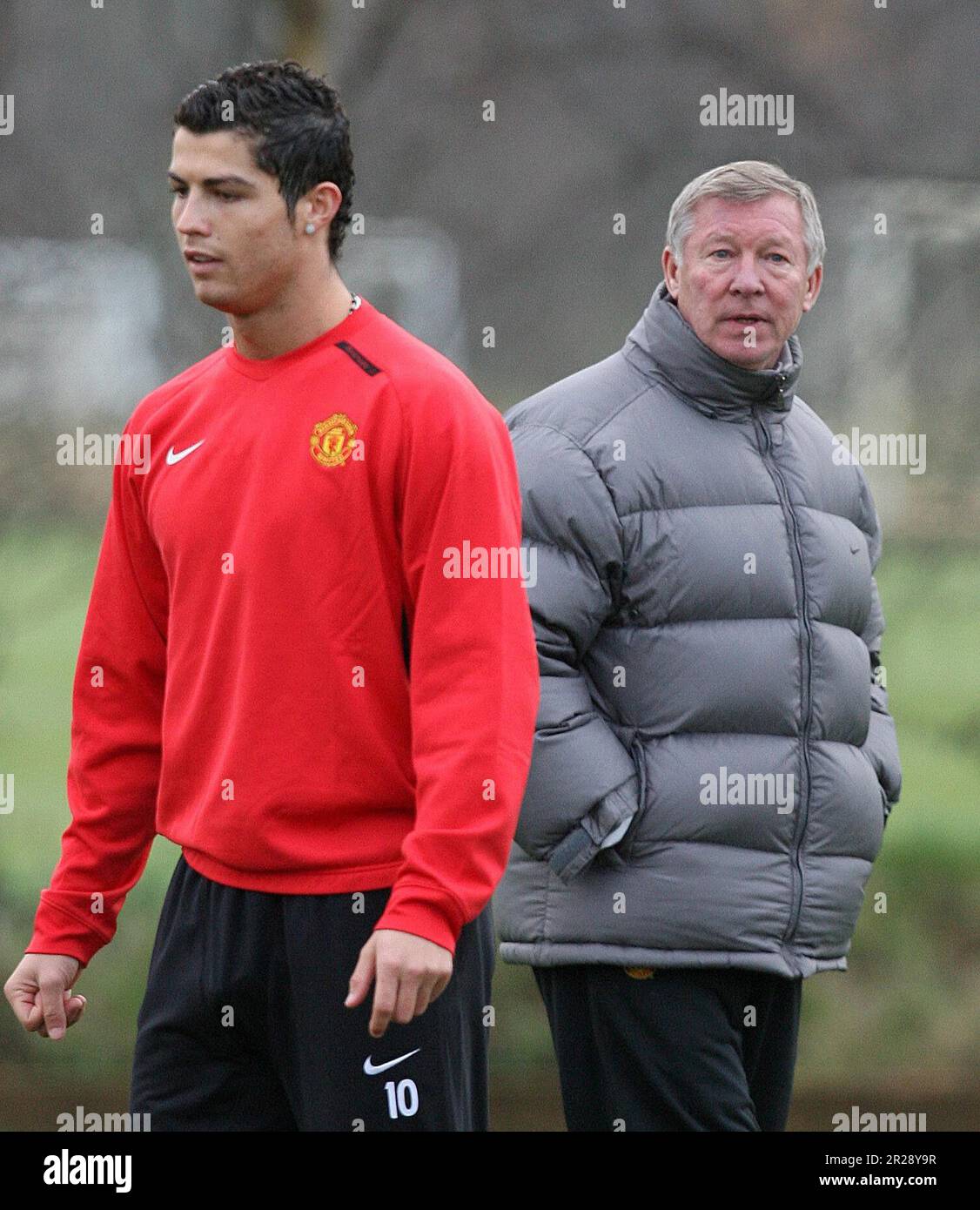 File photo dated 26-11-2007 of Sir Alex Ferguson with Cristiano Ronaldo ...