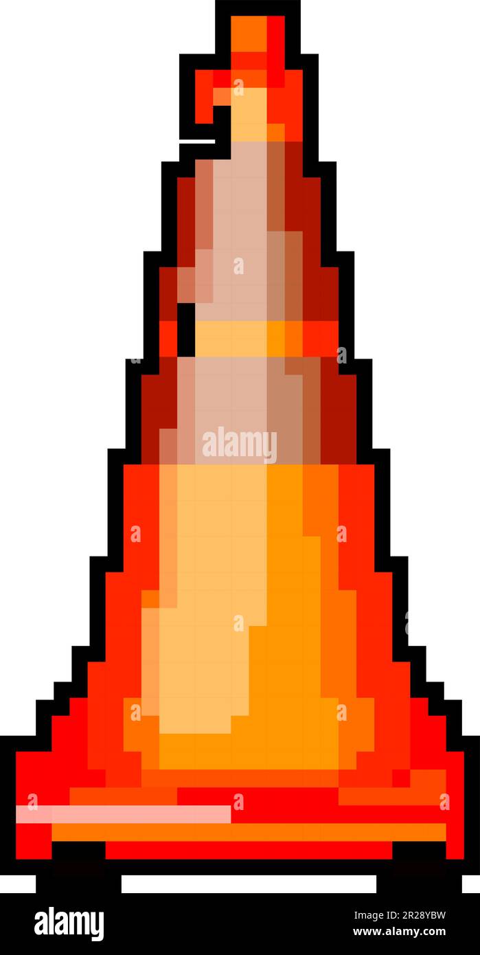 sign road barrier game pixel art vector illustration Stock Vector Image & Art - Alamy