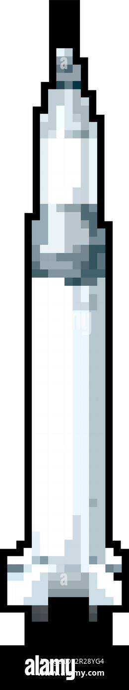 speed rocket toy game pixel art vector illustration Stock Vector Image ...