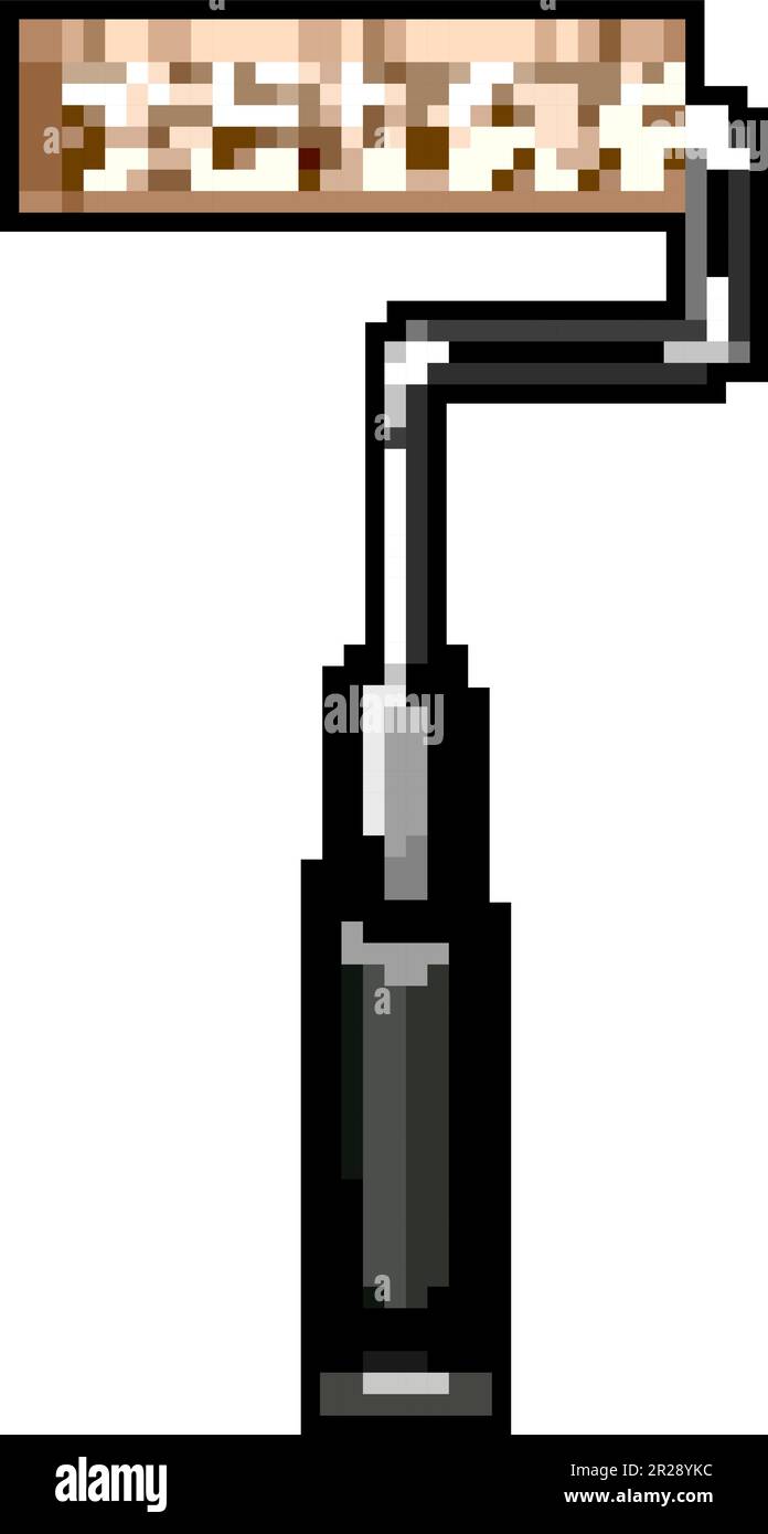 roller paint roller paint game pixel art vector illustration Stock Vector Image & Art - Alamy