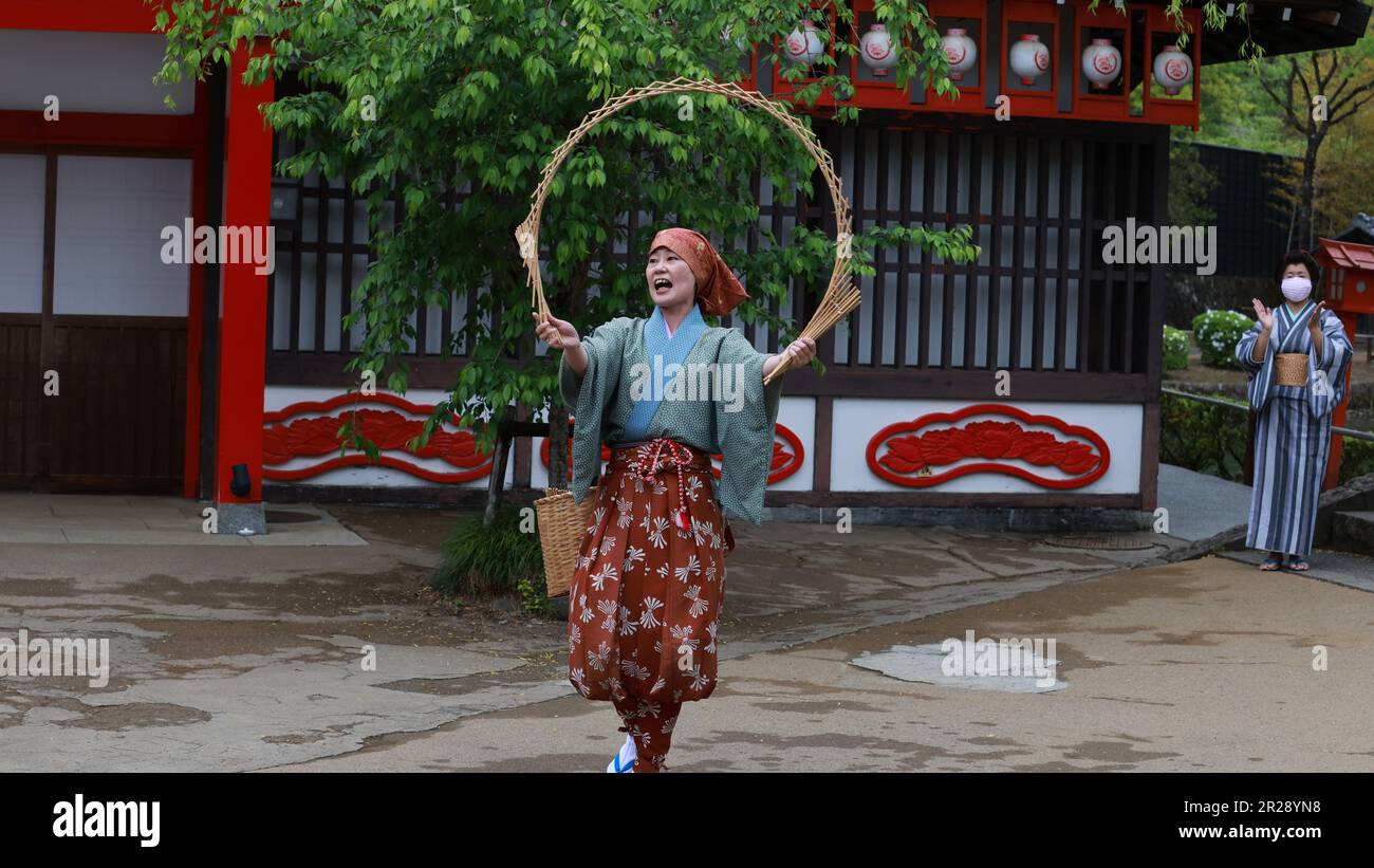 Nikko, Japan - May 1 2023: the unidentified artist dress like Geisha in ...