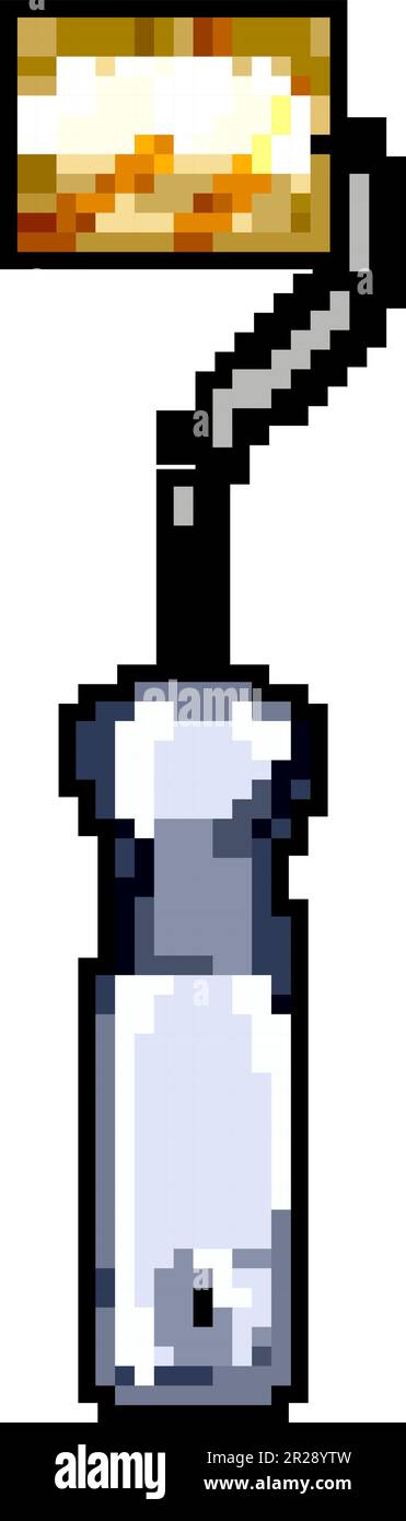 interior roller paint game pixel art vector illustration Stock Vector Image & Art - Alamy
