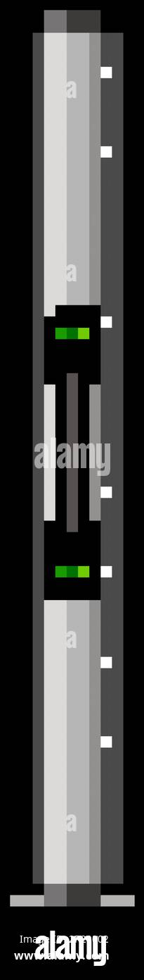 construction ruler builder game pixel art vector illustration Stock ...