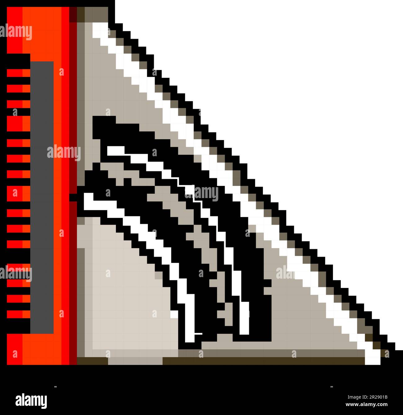 work ruler builder game pixel art vector illustration Stock Vector ...