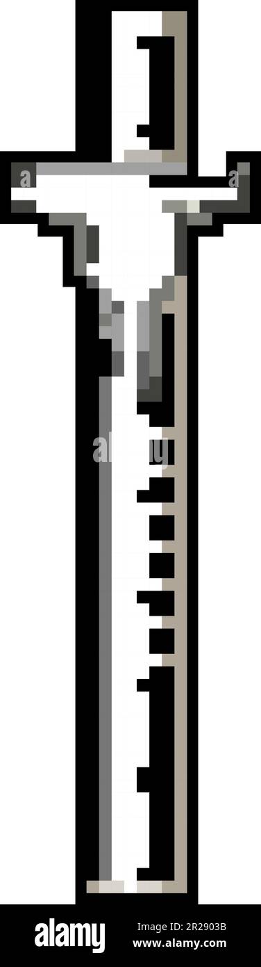 measure ruler builder game pixel art vector illustration Stock Vector ...
