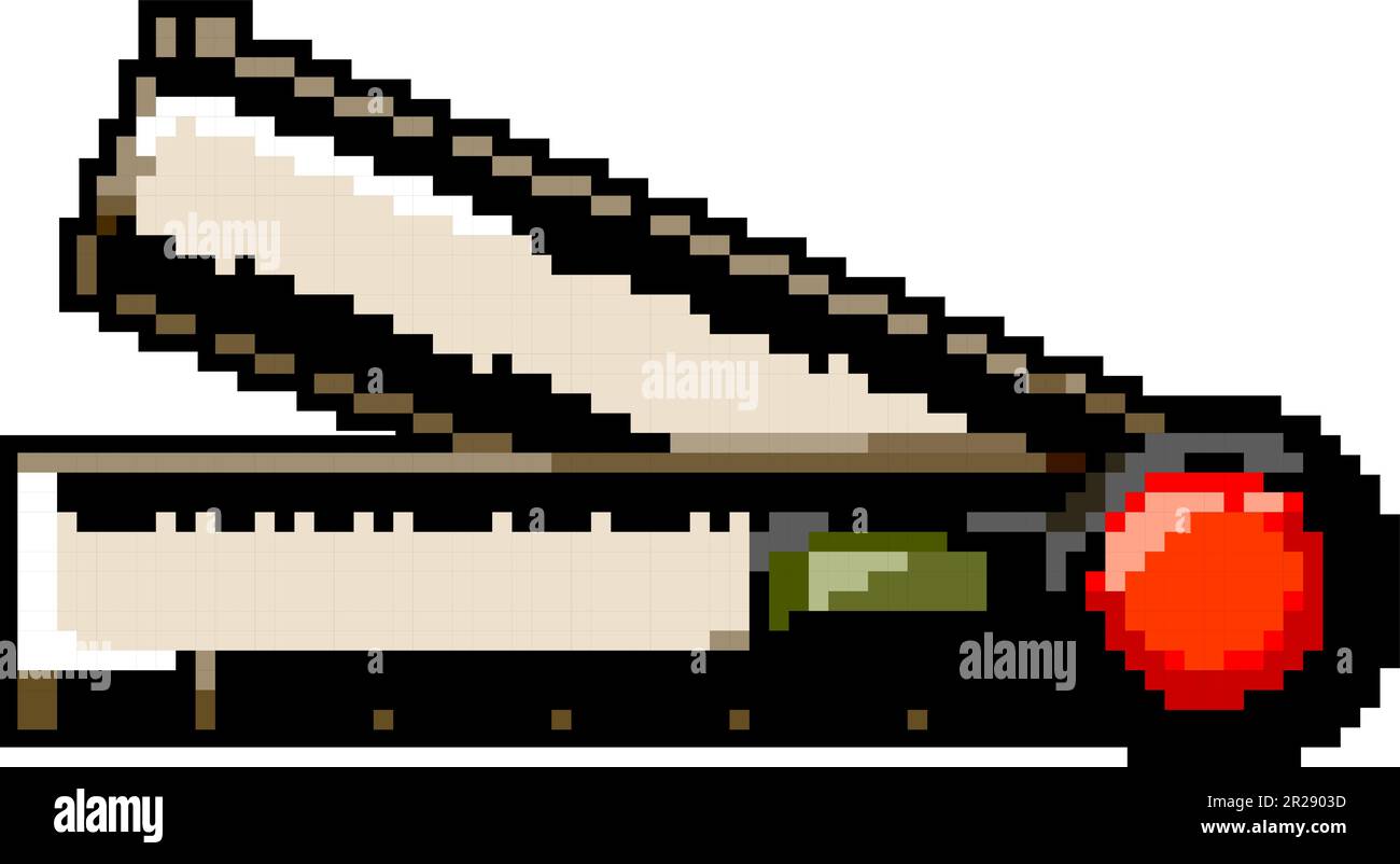 project ruler builder game pixel art vector illustration Stock Vector ...