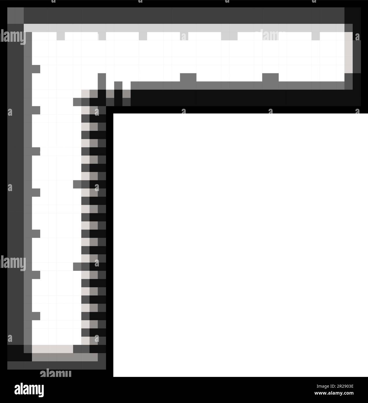 engineer ruler builder game pixel art vector illustration Stock Vector ...