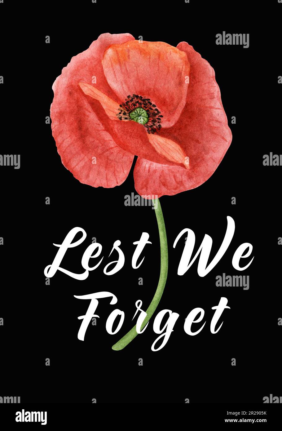 Anzac day card design template. Rememberance, Commemoration, Vetersns ...