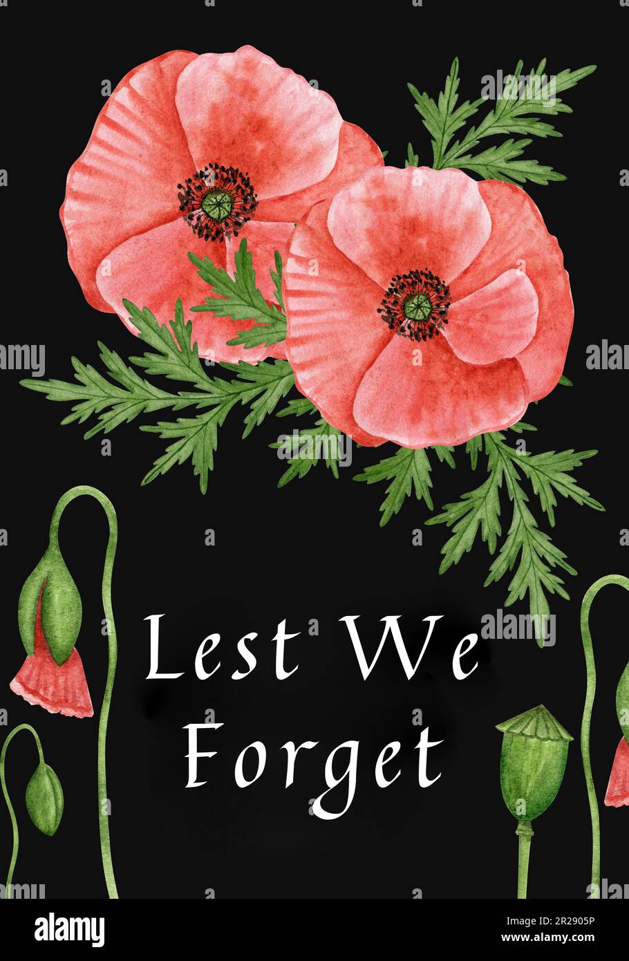 Anzac day card design template. Rememberance, Commemoration, Vetersns ...