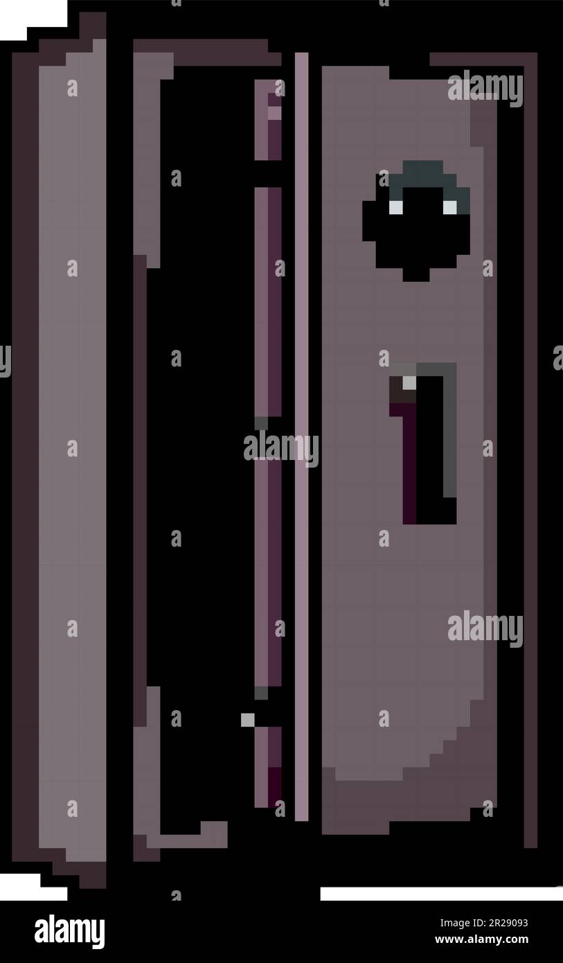 security safe game pixel art vector illustration Stock Vector Image ...