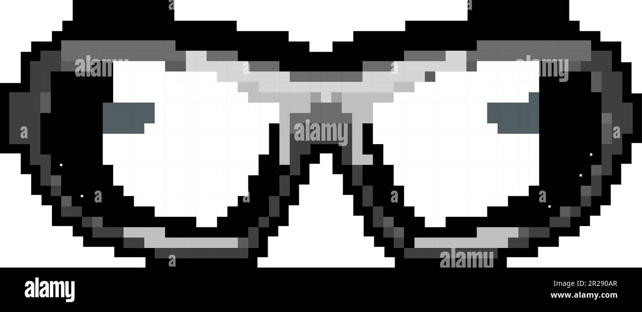 protection safety glasses game pixel art vector illustration Stock ...