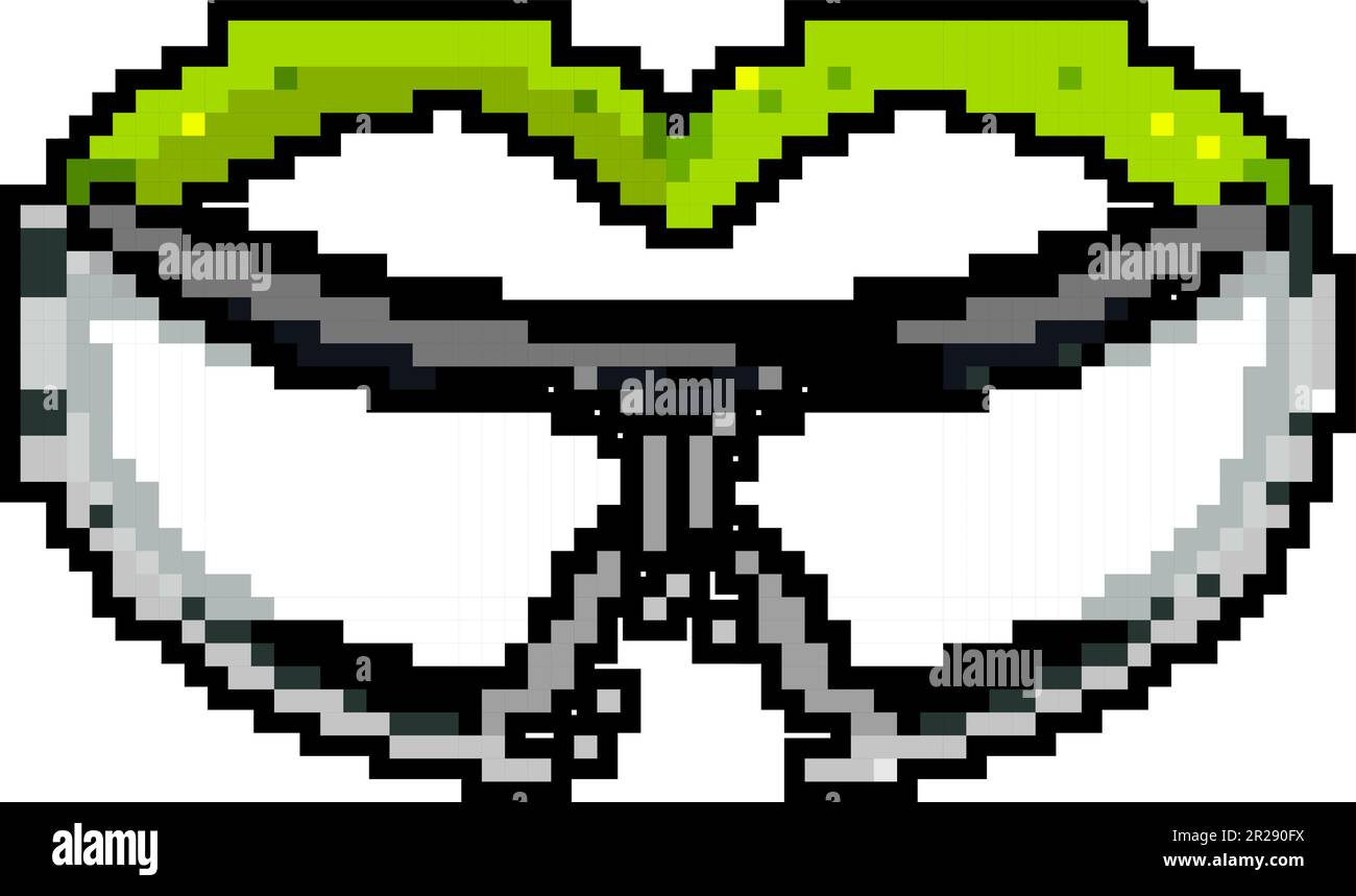 eye safety glasses game pixel art vector illustration Stock Vector ...