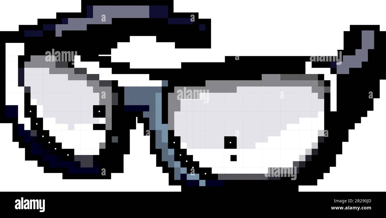 worker safety glasses game pixel art vector illustration Stock Vector ...