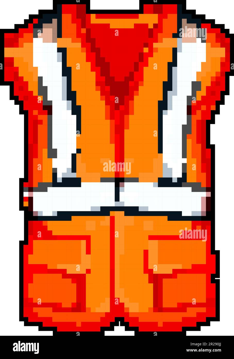 Safety Safe Vest Game Pixel Art Vector Illustration Stock Vector Image And Art Alamy 