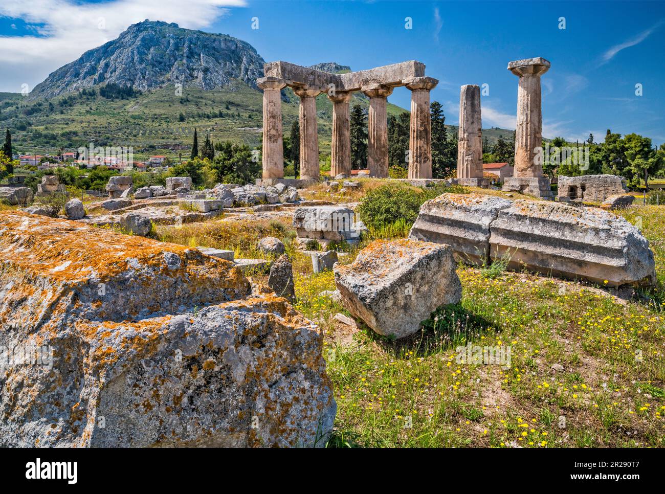 Temple of Apollo, 6th century BC, Doric style, remnants covered with ...