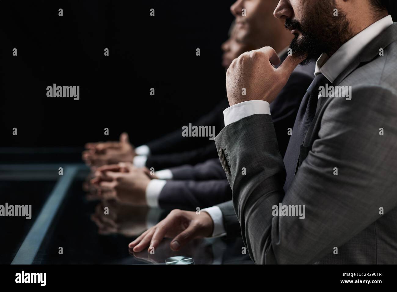 Business people working late at modern office Stock Photo - Alamy