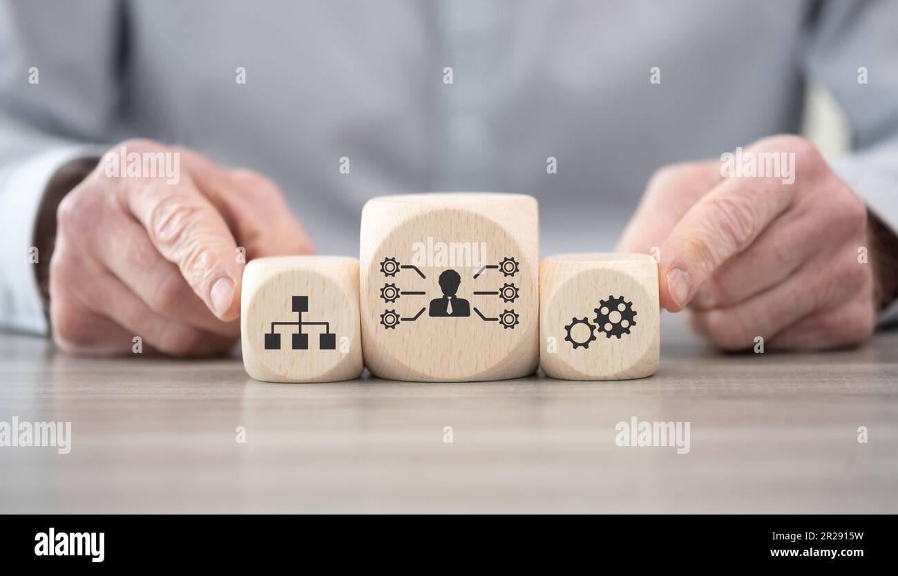 Wooden blocks with symbol of competence concept Stock Photo - Alamy