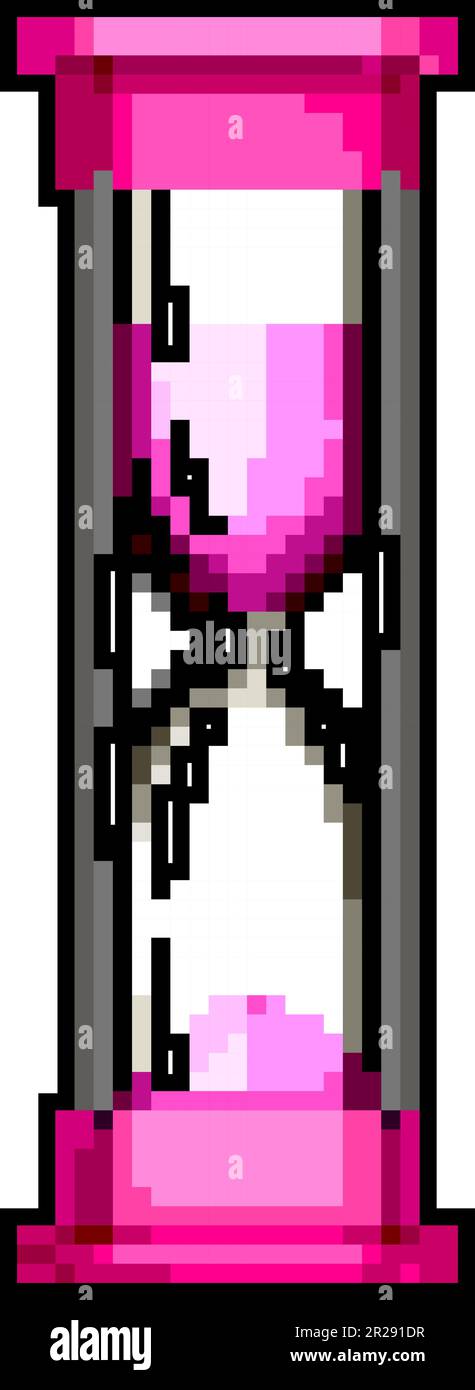 time sandglass hourglass game pixel art vector illustration Stock ...