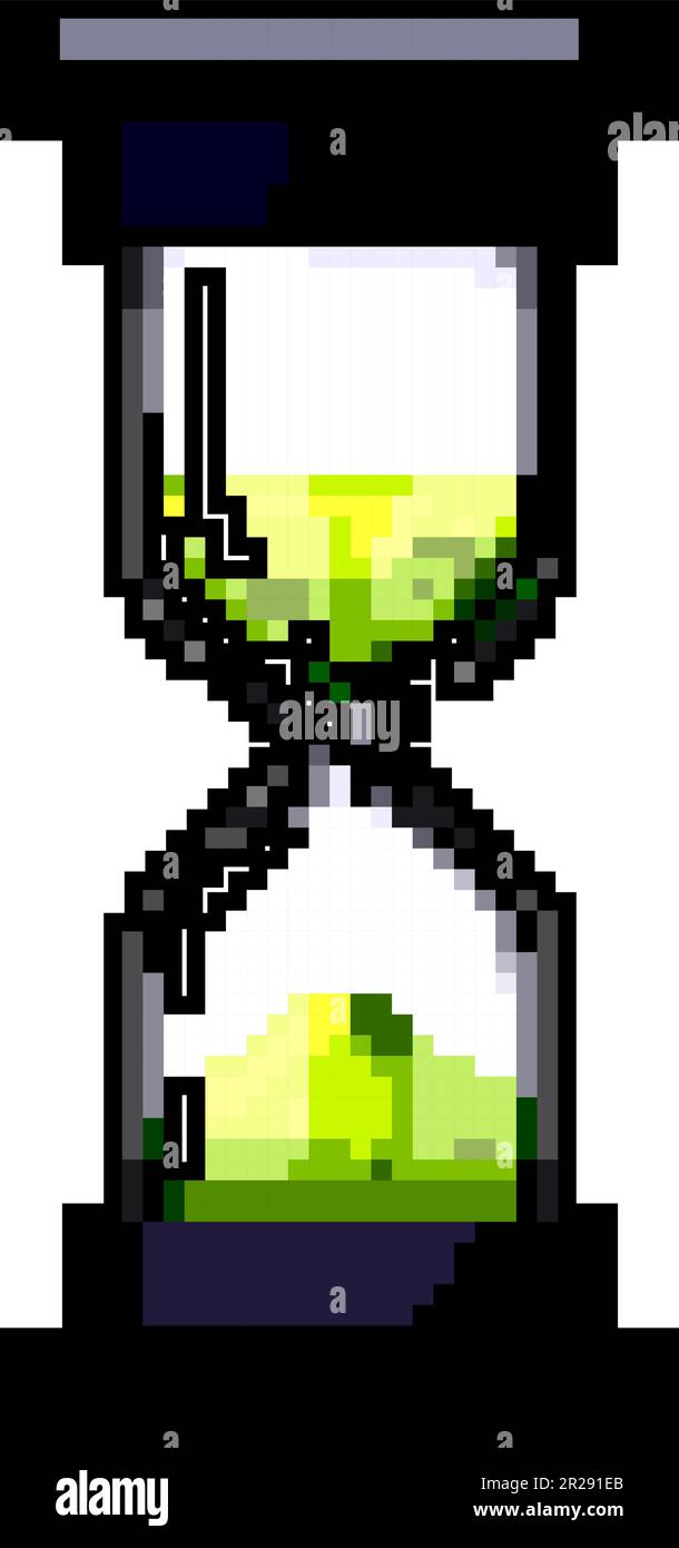 hour sandglass hourglass game pixel art vector illustration Stock ...