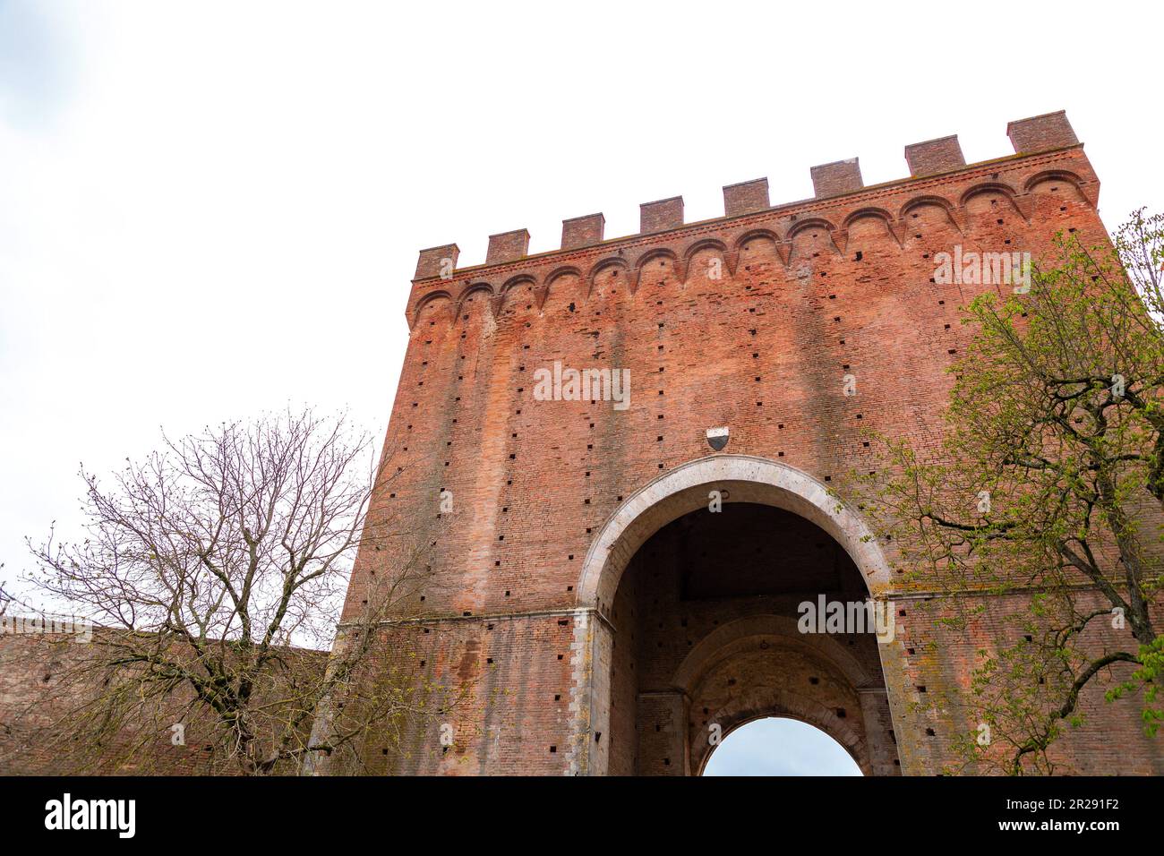 Porta Romana is one of the portals in the medieval Walls of Siena. It ...