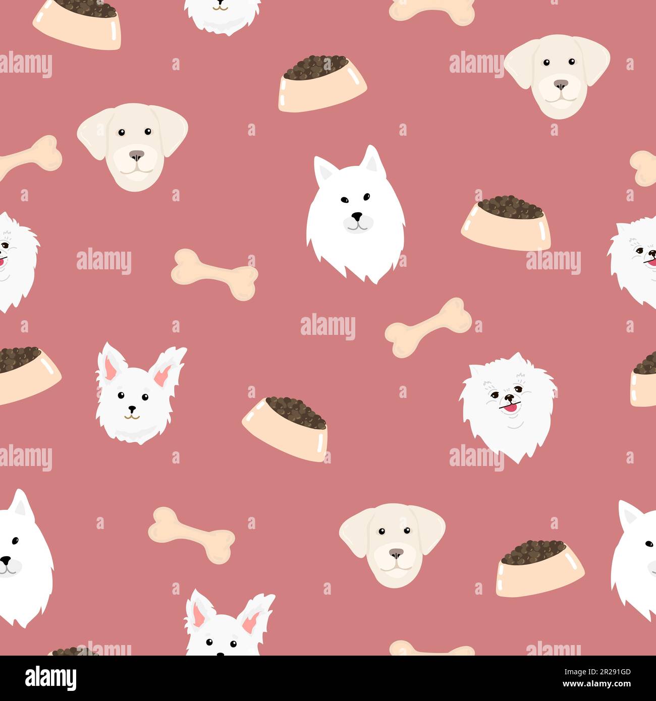 dog food seamless pattern vector illustration Stock Vector Image & Art ...
