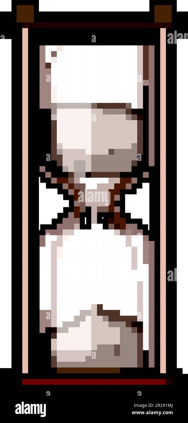 flow sandglass hourglass game pixel art vector illustration Stock ...