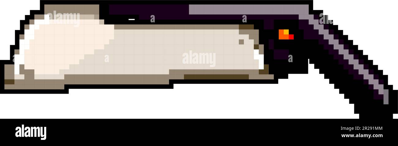 blade saw hand game pixel art vector illustration Stock Vector Image ...