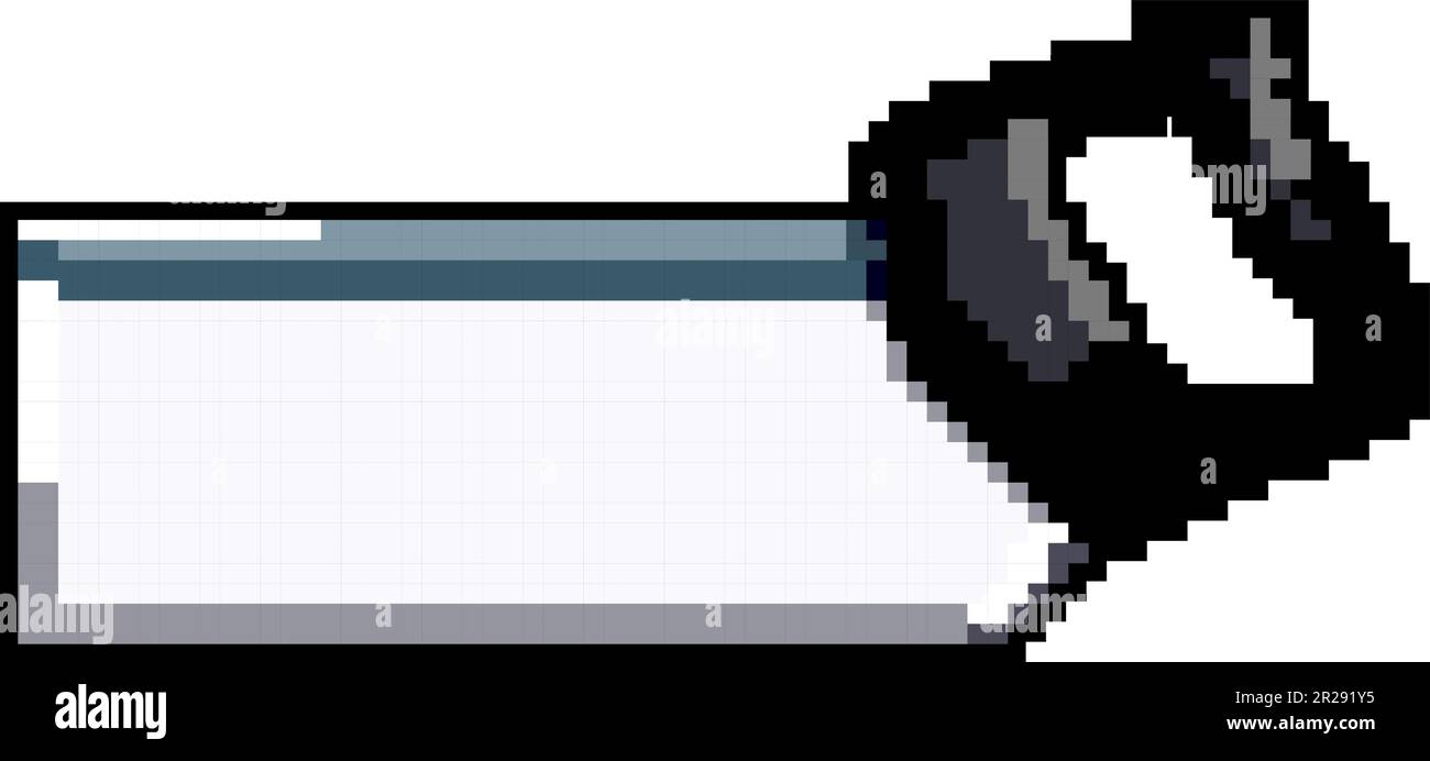 industry saw hand game pixel art vector illustration Stock Vector Image ...