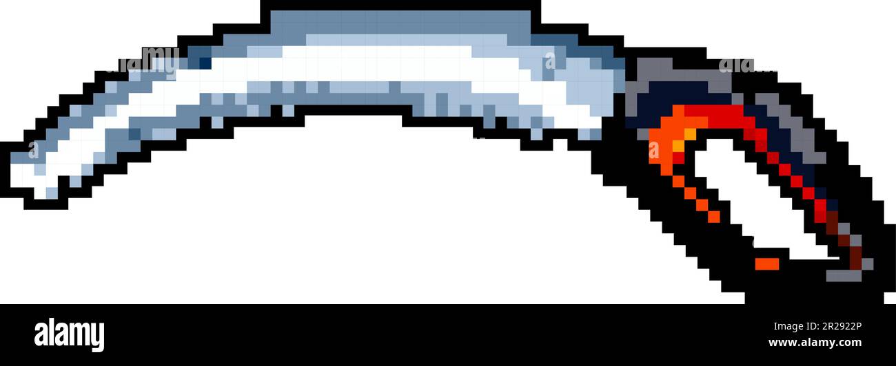 wood saw hand game pixel art vector illustration Stock Vector Image ...