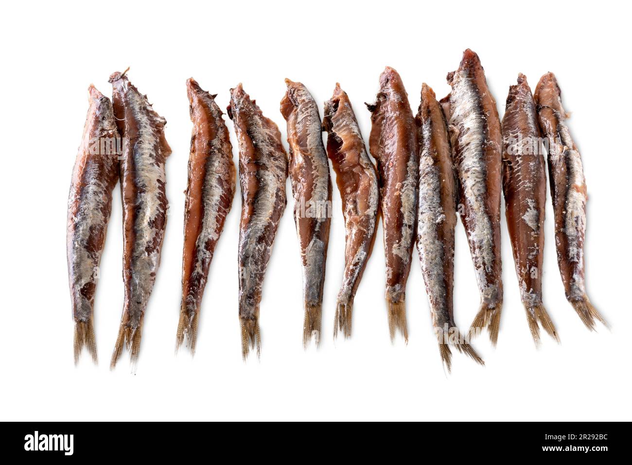 Salted anchovies isolated on whites with clipping path included Stock ...