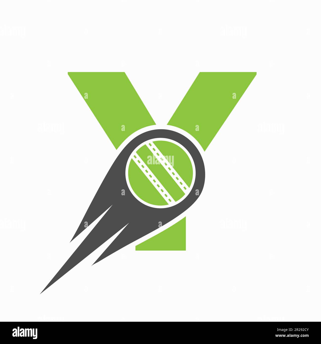 Letter Y Cricket Logo Concept With Moving Ball Icon For Cricket Club ...