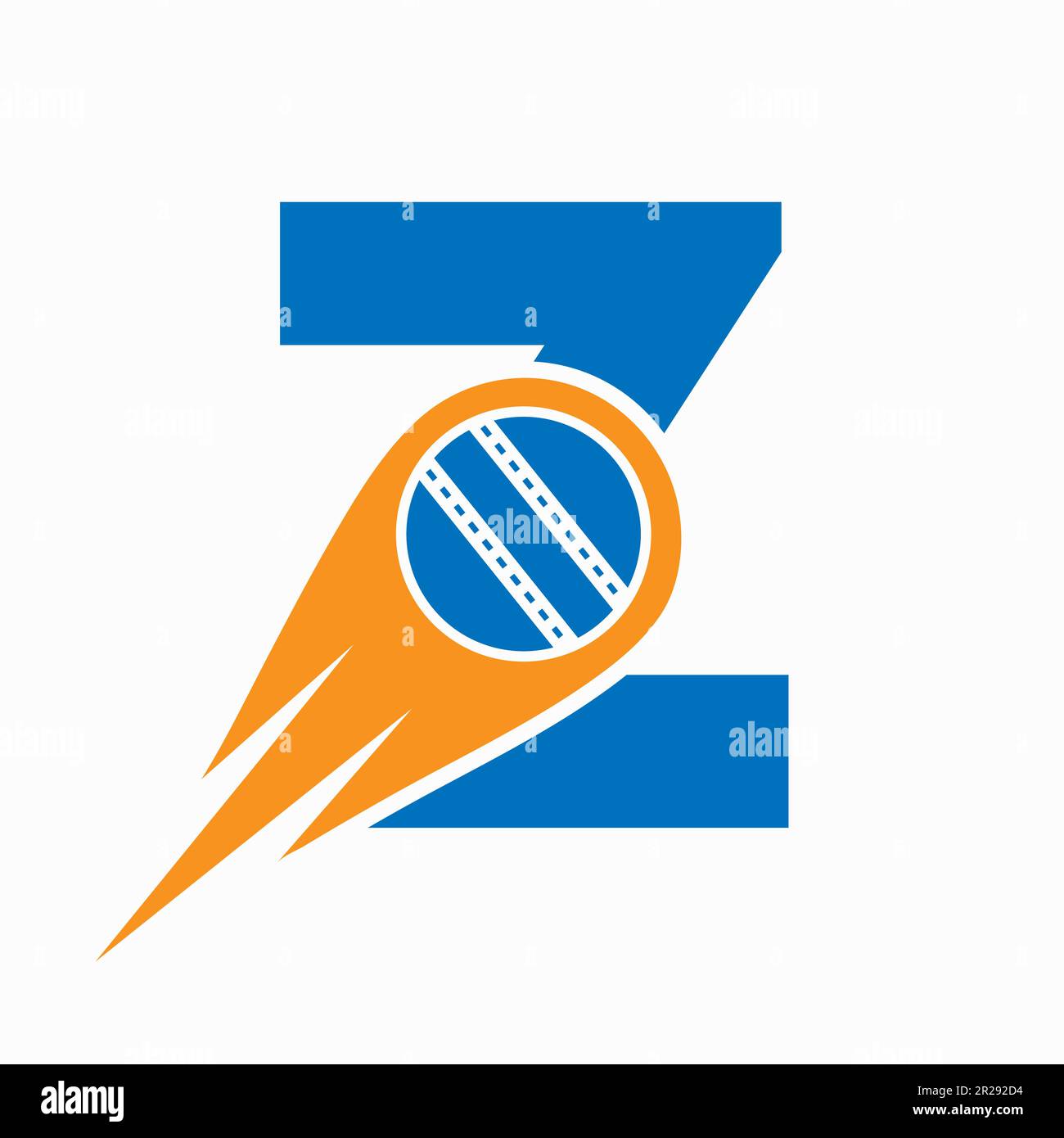 Letter Z Cricket Logo Concept With Moving Ball Icon For Cricket Club ...