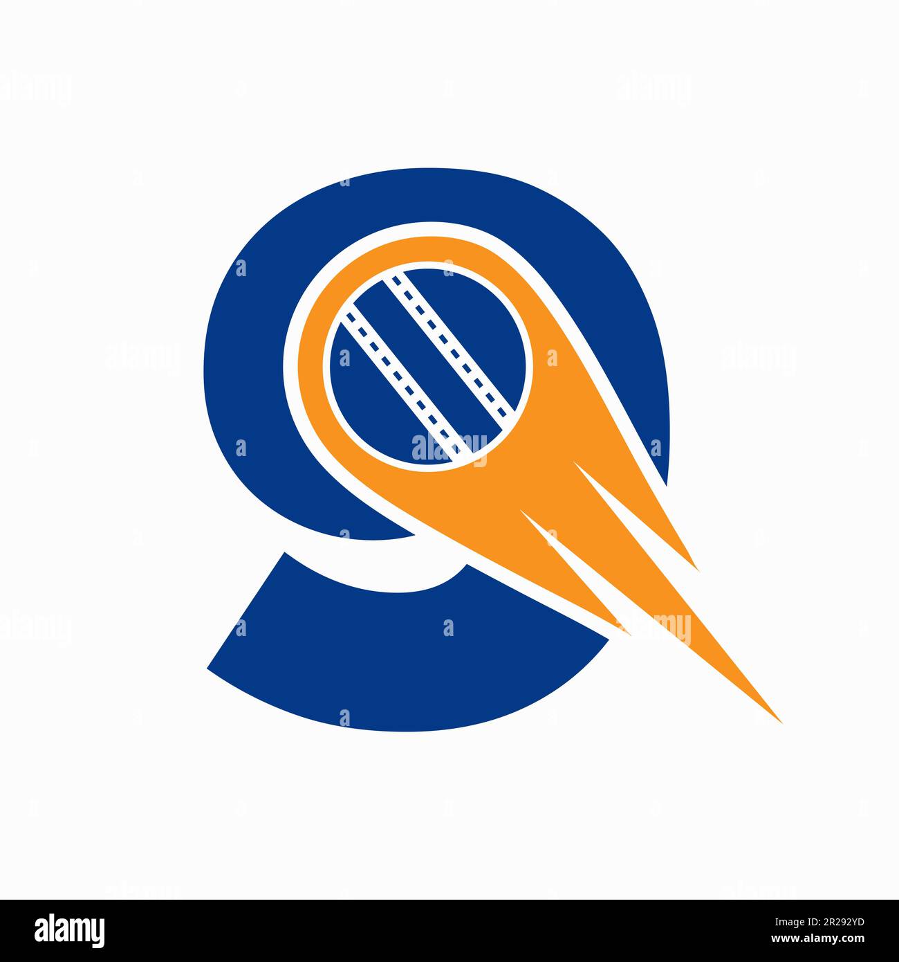 Letter 9 Cricket Logo Concept With Moving Ball Icon For Cricket Club ...