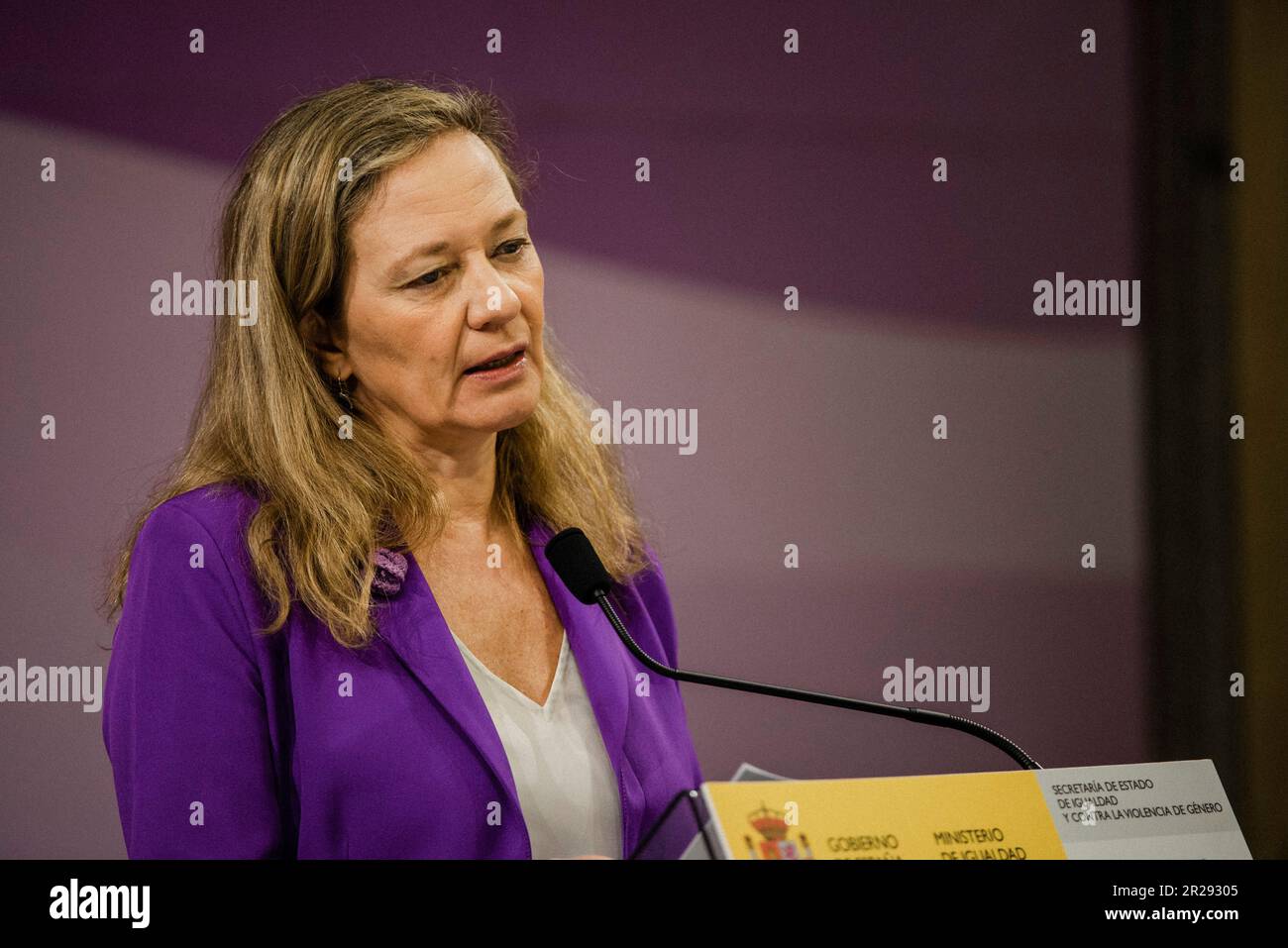 The Government Delegate against Gender Violence, Victoria Rosell ...