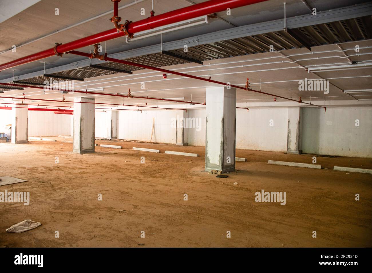 Songkhla, hatyai, Thailand Wed 26, 2021: Ground floor parking under the ...