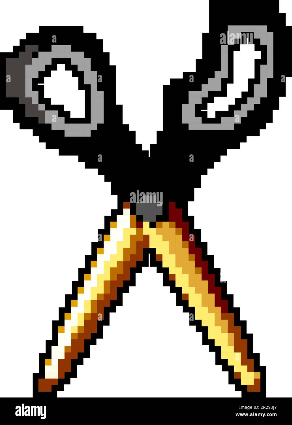 paper scissor cut game pixel art vector illustration Stock Vector Image ...