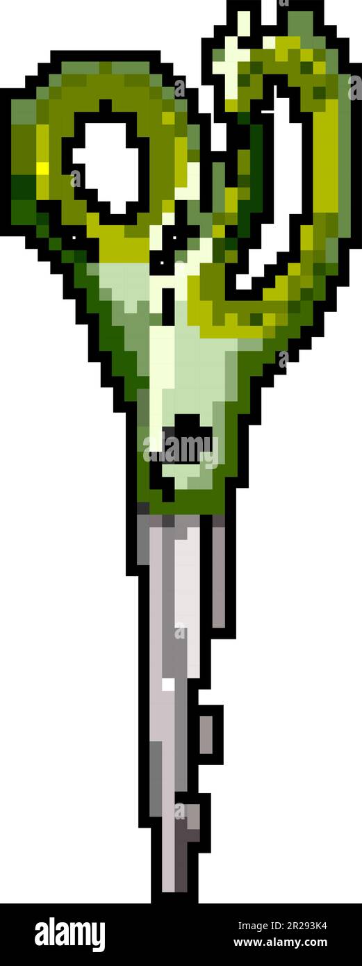 tailor scissor cut game pixel art vector illustration Stock Vector ...