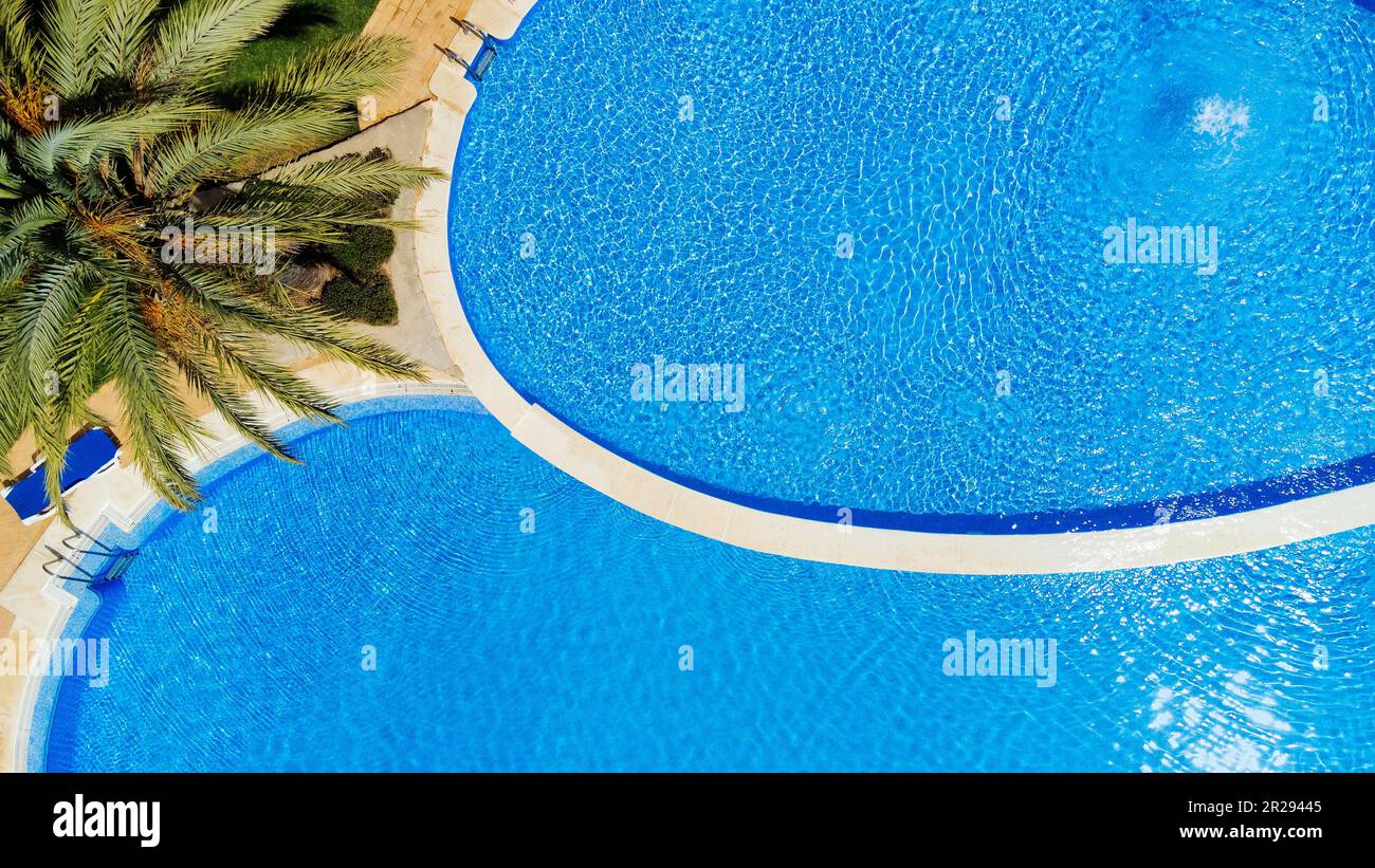 summer vacation and travel concept - aerial top view of outdoor ...