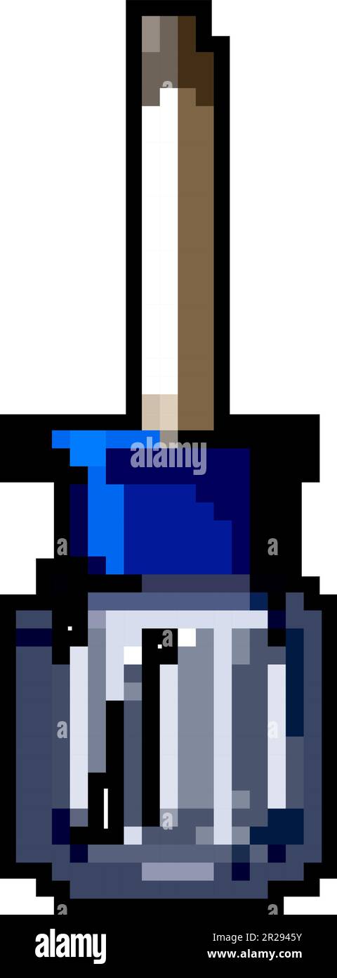 steel screwdriver tool game pixel art vector illustration Stock Vector ...