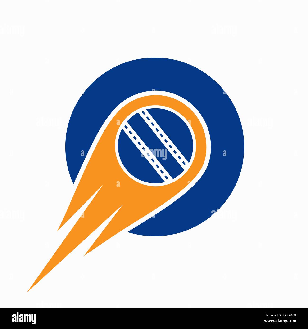 Letter O Cricket Logo Concept With Moving Ball Icon For Cricket Club ...