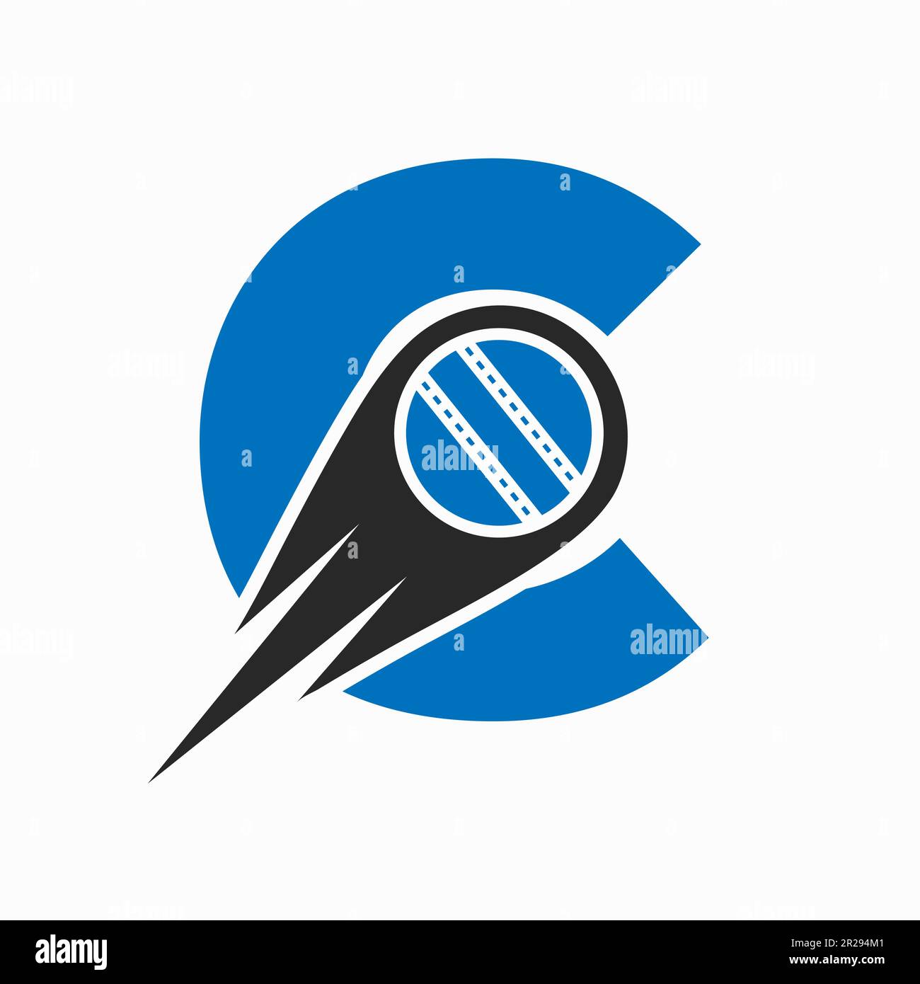 Letter C Cricket Logo Concept With Moving Ball Icon For Cricket Club ...