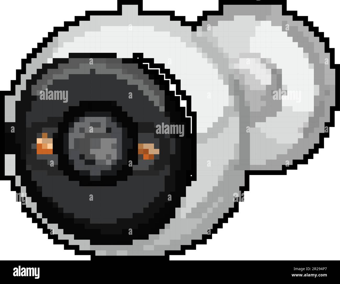 guard security camera cctv game pixel art vector illustration Stock ...