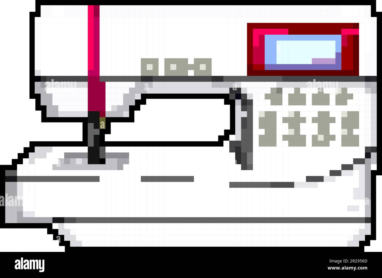 craft sew machine game pixel art vector illustration Stock Vector Image & Art - Alamy