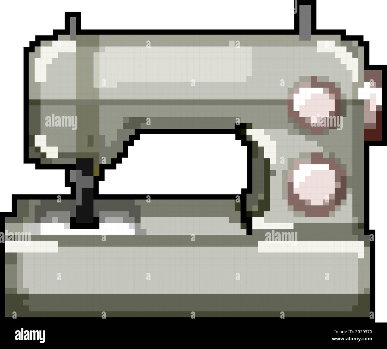 needle sew machine game pixel art vector illustration Stock Vector ...