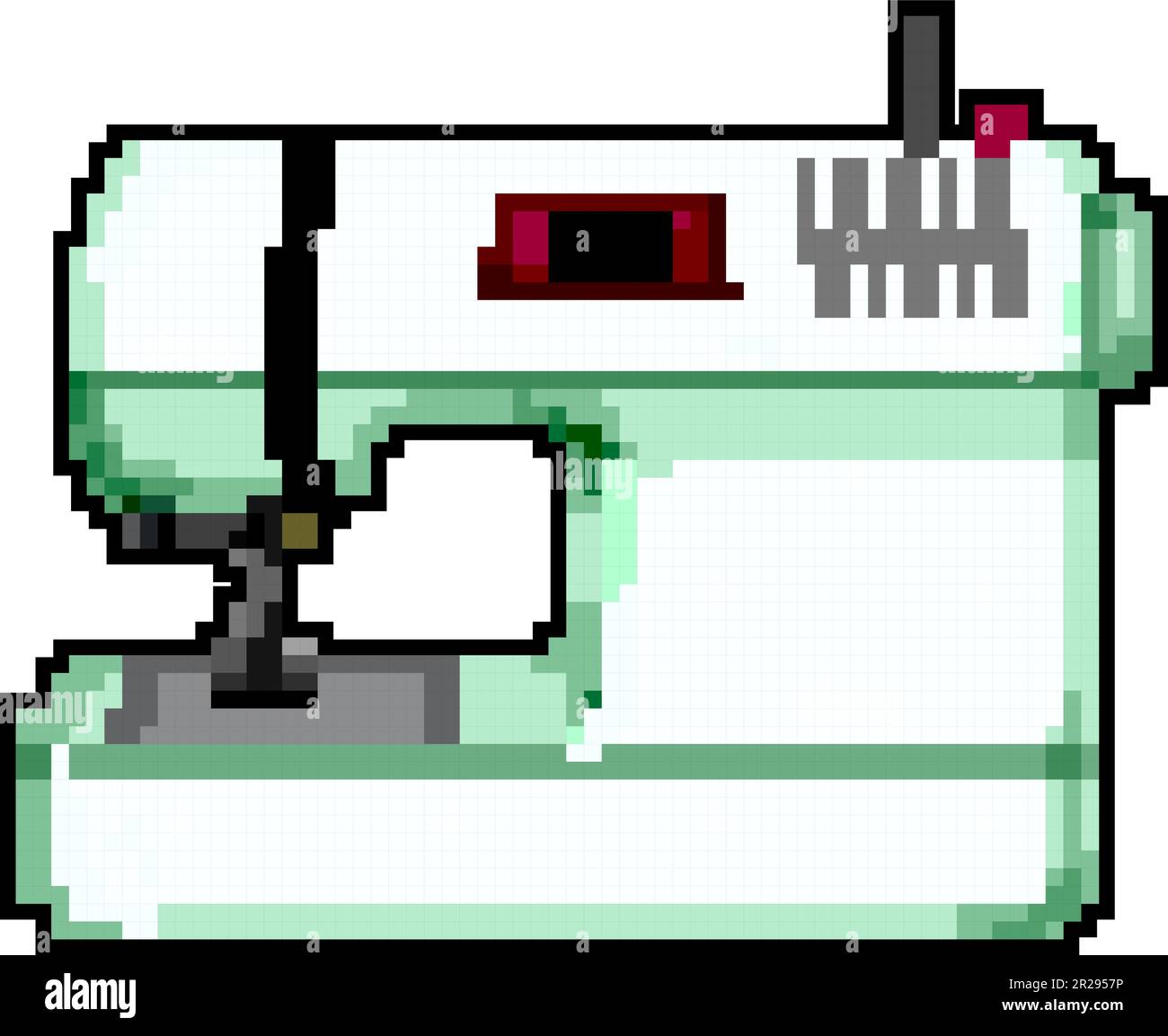 industry sew machine game pixel art vector illustration Stock Vector ...