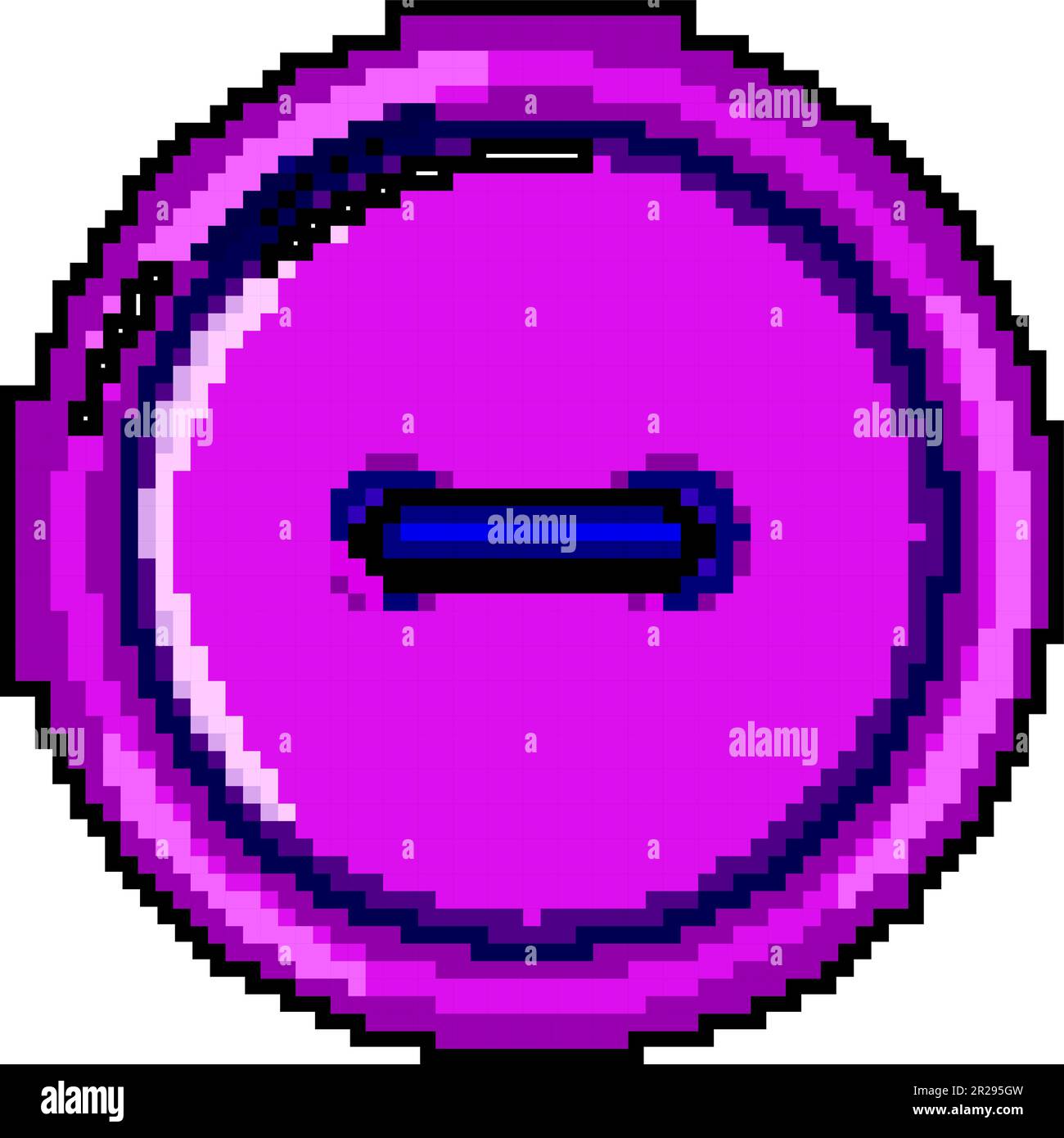 round sewing button game pixel art vector illustration Stock Vector ...