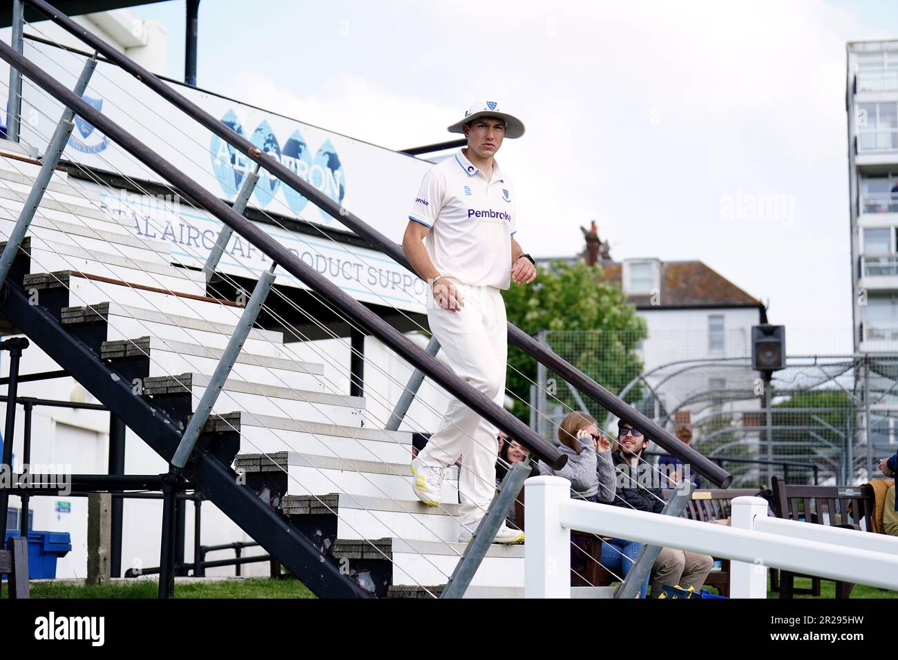 Sussex’s Ali Orr makes their way out to field on day one of the LV ...