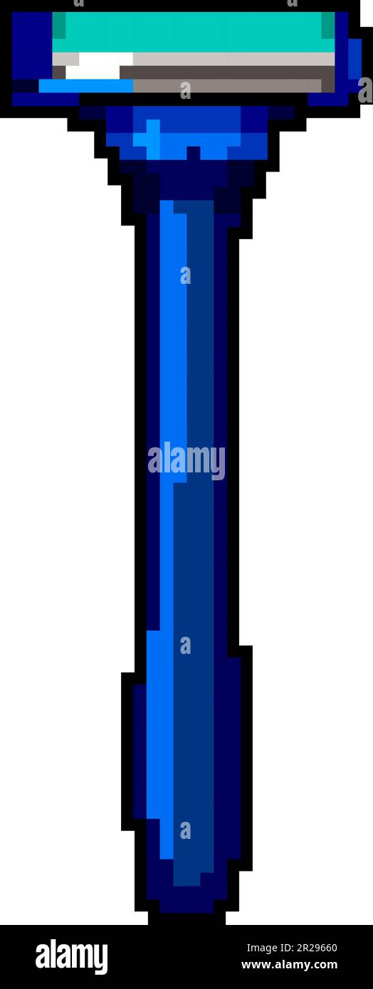 sharp shaver game pixel art vector illustration Stock Vector Image ...