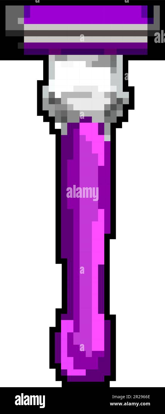 blade shaver game pixel art vector illustration Stock Vector Image ...